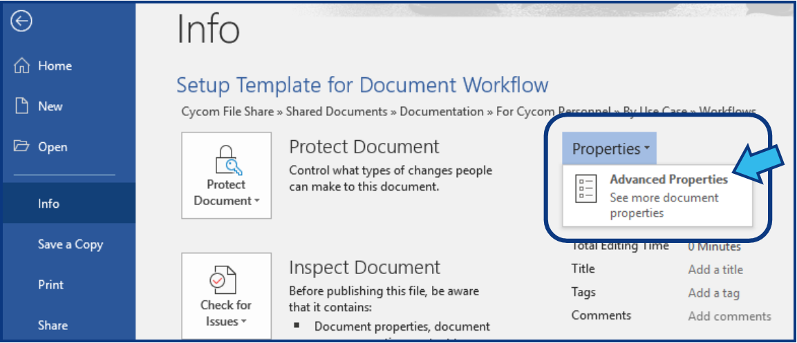 Setup Template for Document Workflow – Cycom Help Center