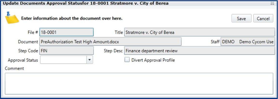Approve a Document Workflow – Cycom Help Center