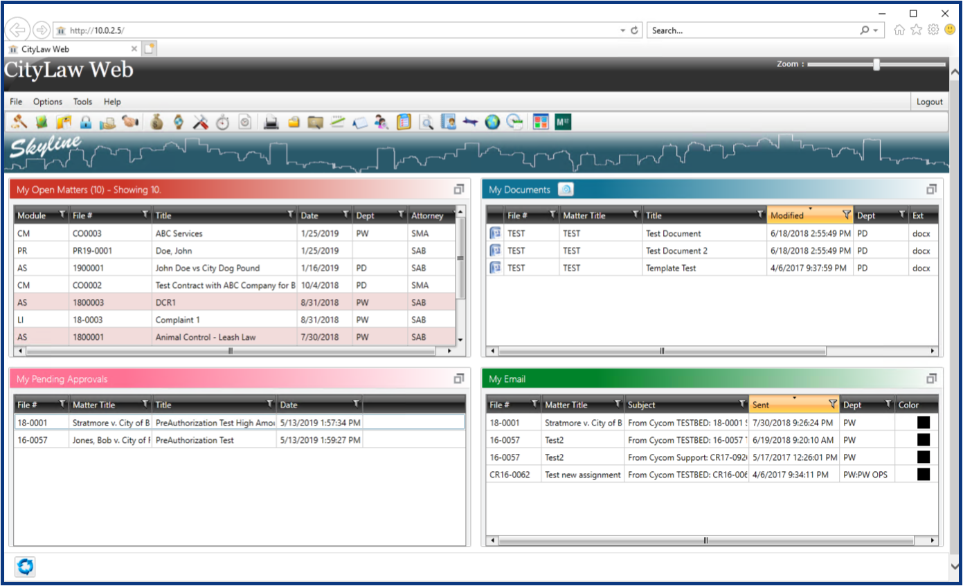 General Layout of CLW – Cycom Help Center