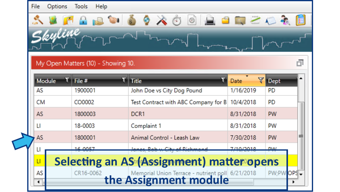 Open a Module – Cycom Help Center