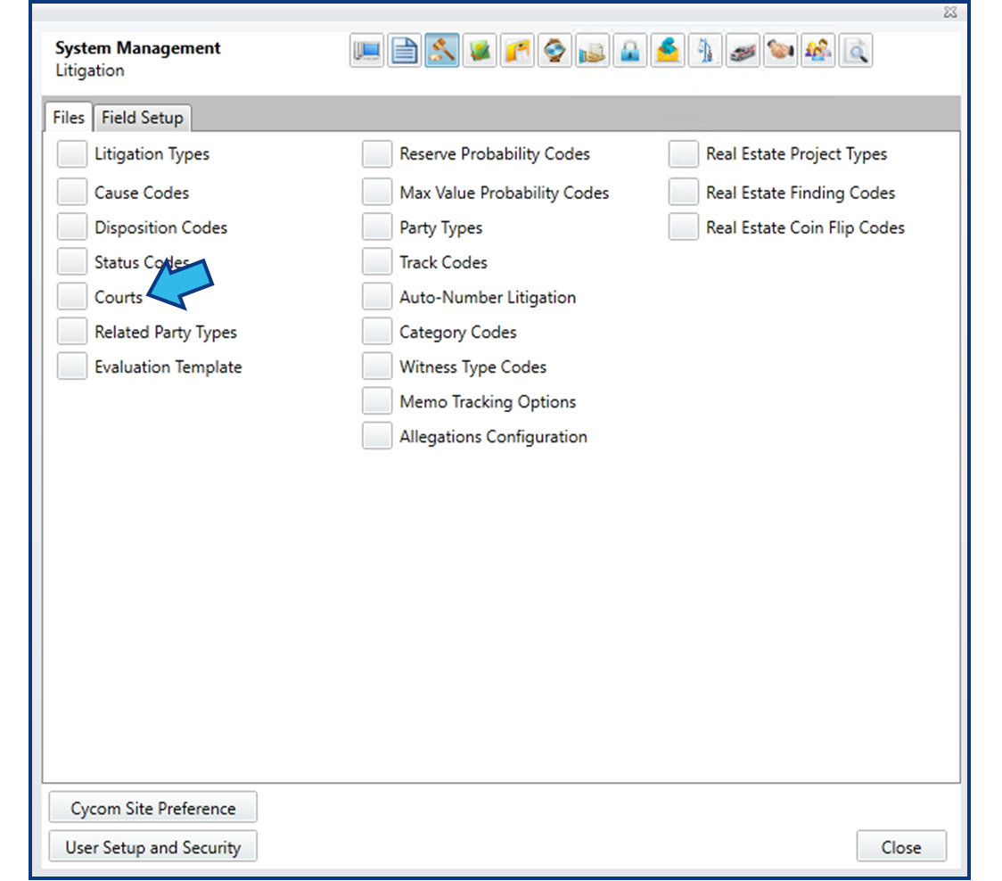 Associate a Court with a Jurisdiction – Cycom Help Center