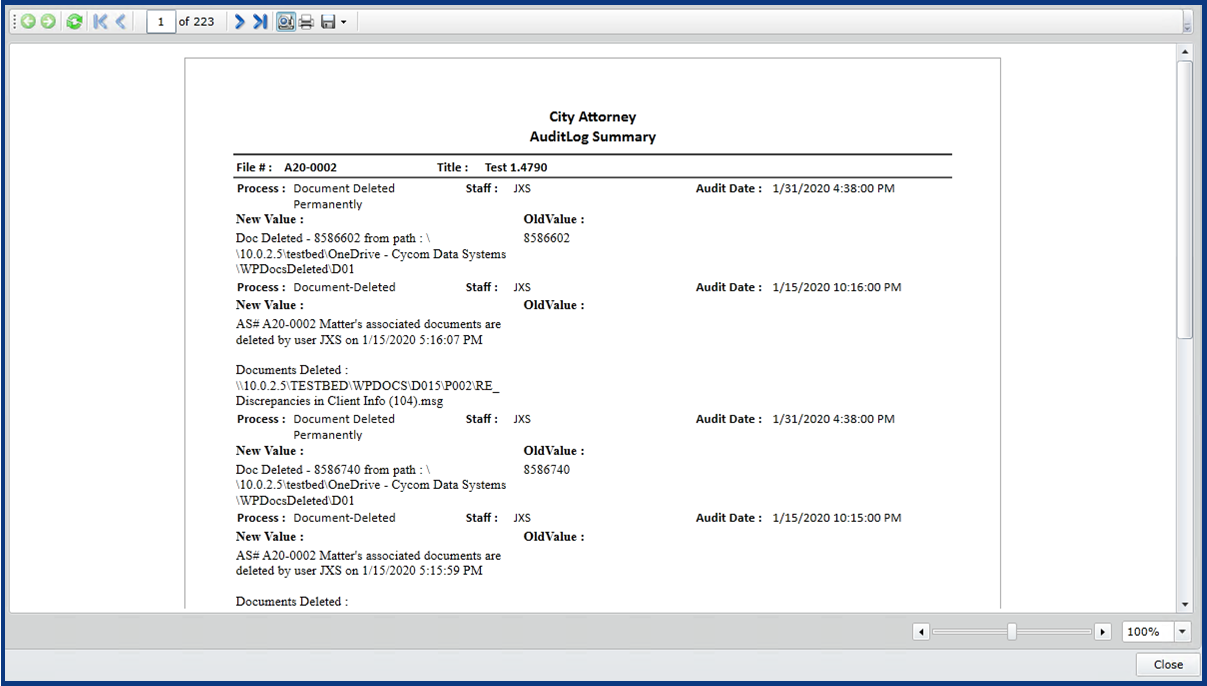 View and Print the Audit Log – Cycom Help Center