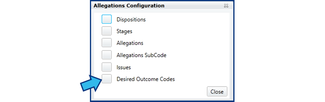 Configure Allegations Tab – Cycom Help Center